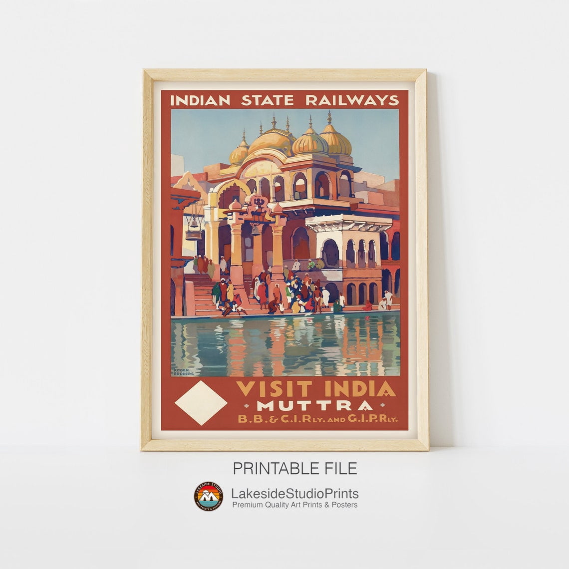 Kna Prints - India Muttra Retro Travel Poster Instant Download Vintage ...