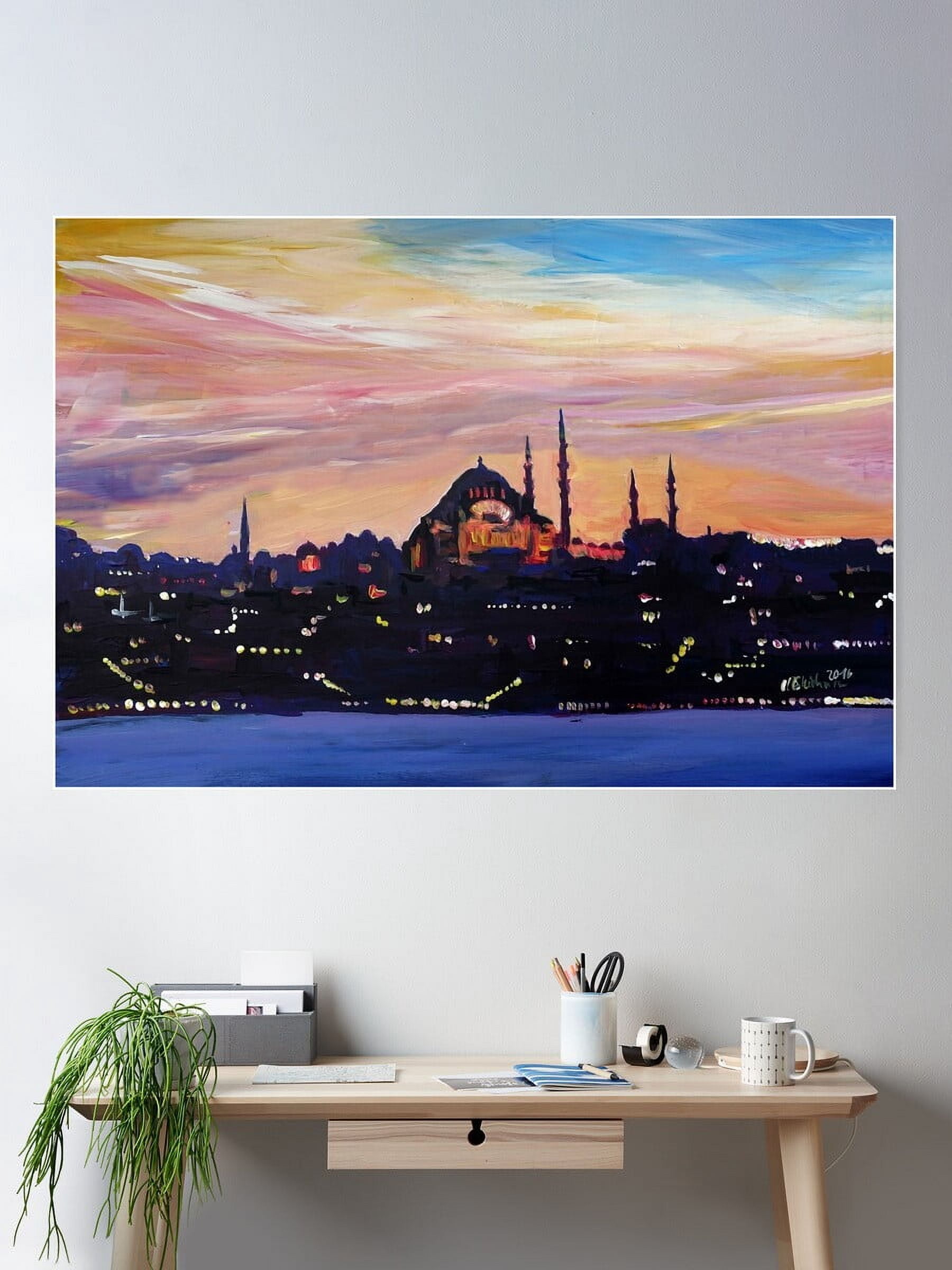 Kna Prints - Istanbul Turkey On Bosporus And Hagia Sophia Poster Wall ...