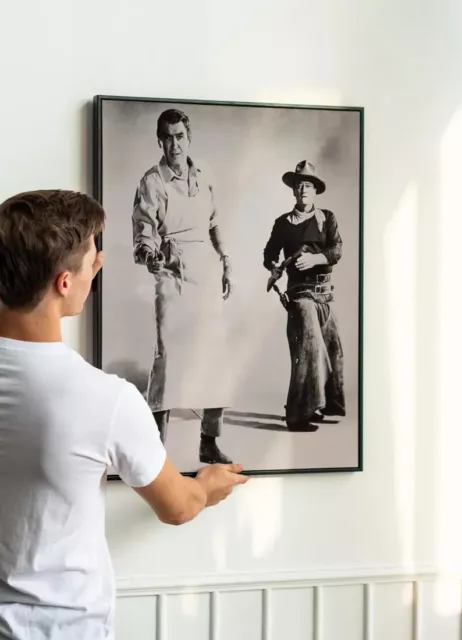 Kna Prints - James Stewart And John Wayne In The Man Who Shot Liberty ...