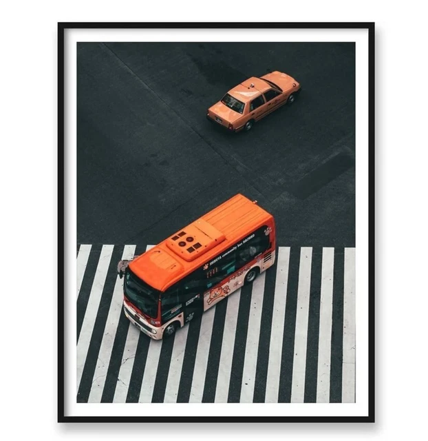 Kna Prints - Japan Print | Shibuya Crossing Bus & Taxi | Photo Poster By Peter Yan For Home ...