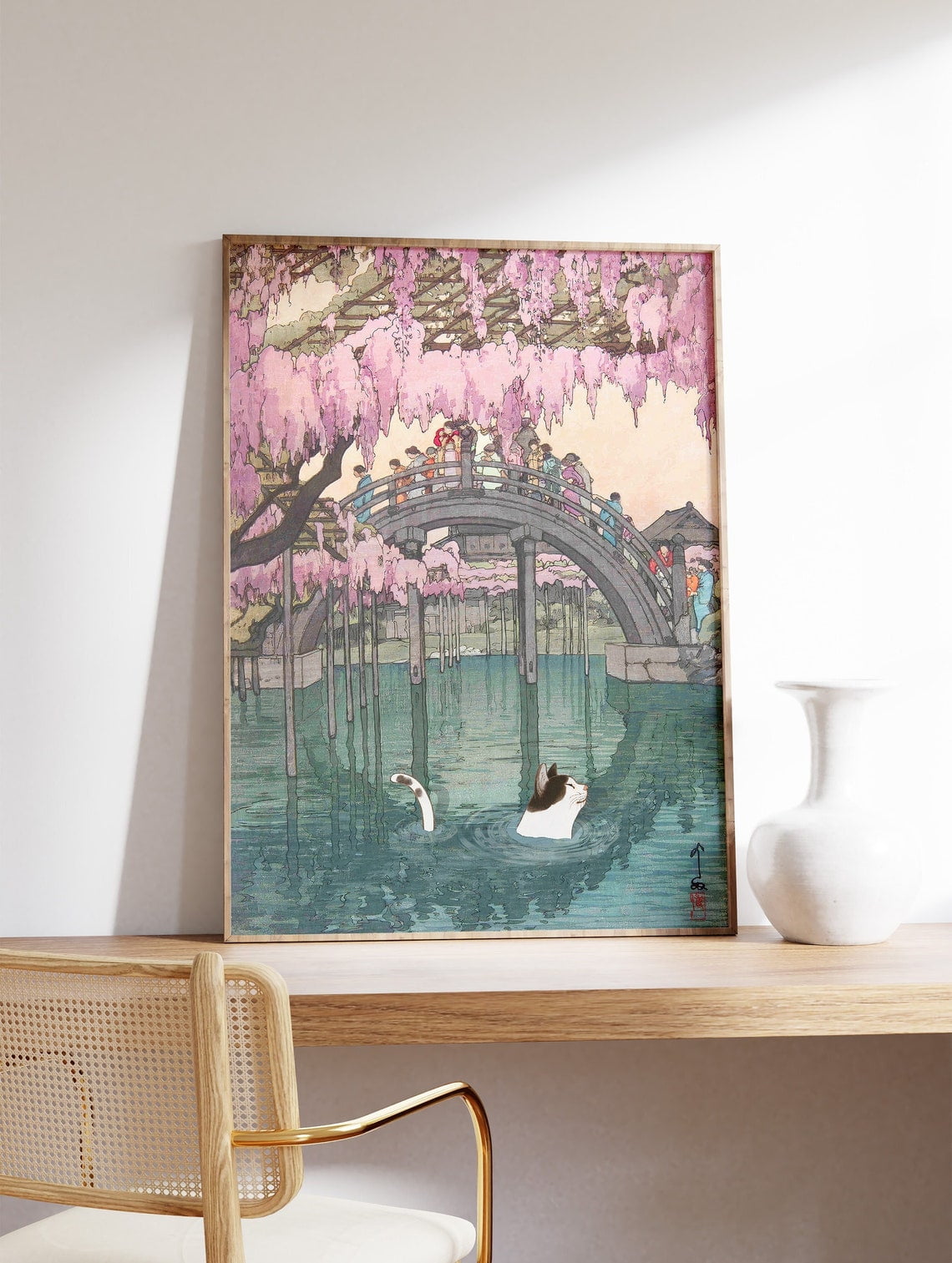 Kna Prints - Japanese Cat Poster, Japanese Cat Art Print, Wall Art ...