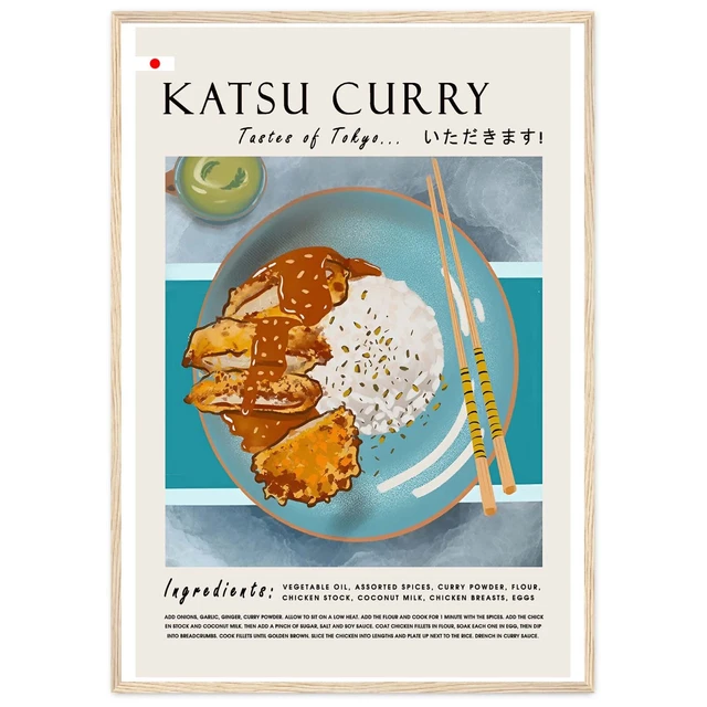 Kna Prints - Japanese Katsu Curry Food Poster Art Poster Japanese Print ...