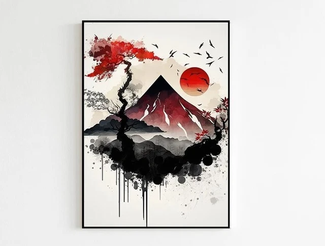 Kna Prints - Japanese Landscape Wall Art | Asian Traditional Statement ...