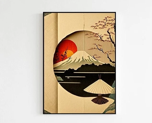 Kna Prints - Japanese Landscape Wall Art | Asian Traditional Statement ...
