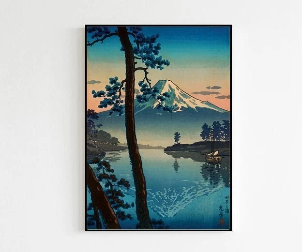 Kna Prints - Japanese Vintage Style Art Fuji From Tago Bay Koitsu ...