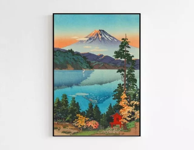 Kna Prints - Japanese Vintage Style Art Lake Ashi In The Hakone Hills ...