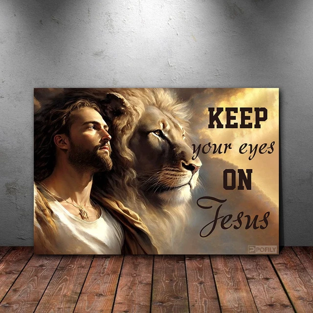 Kna Prints - Jesus And Lion In The Heaven, Lion Of Judah, Keep Your ...