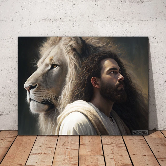Kna Prints - Jesus And Lion L Art Jesus And God Picturesor Wall Lion Of ...