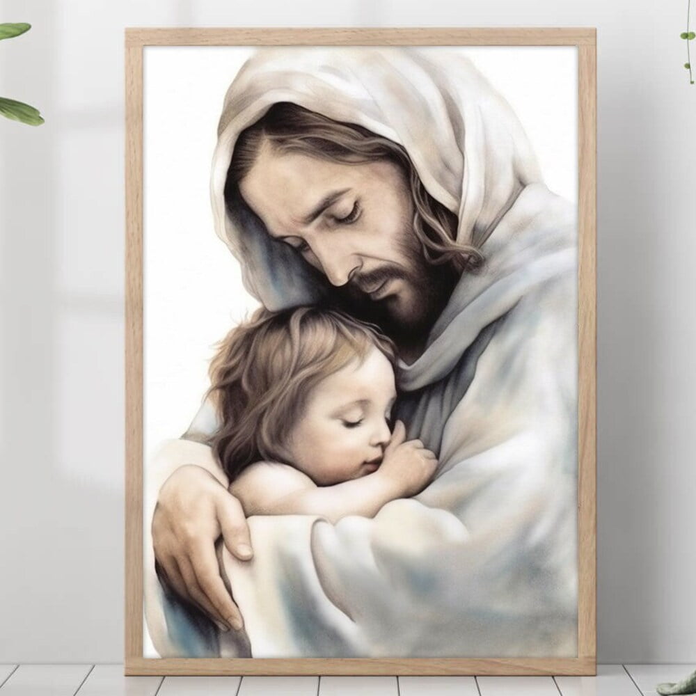 Kna Prints - Jesus Christ Boy Child Kid Painting Print Christ'S Embrace ...