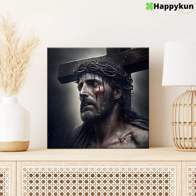 Kna Prints - Jesus Christ On The Crosses Crucifixion Square Cchristian ...