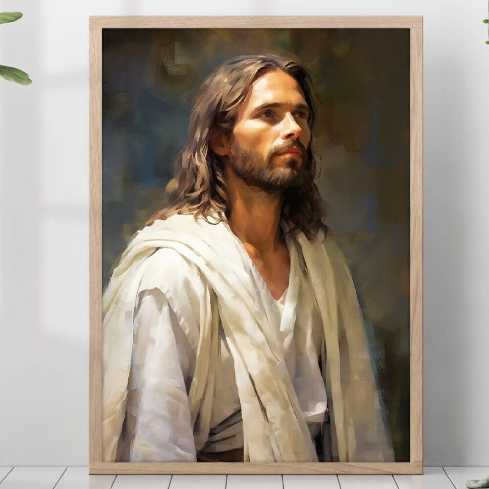 Kna Prints - Jesus Christ Portrait Painting Poster God Peace Print Wall ...