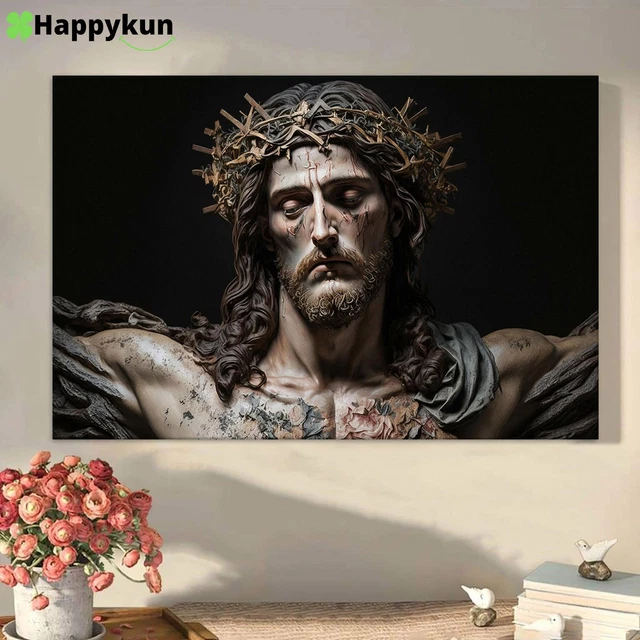 Kna Prints - Jesus Christ With Crown Thorns Pictures -Aith Art Hristian ...