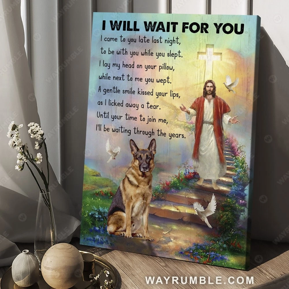 Kna Prints - Jesus Drawing, German Shepherd Painting, Dove, I Will Wait ...