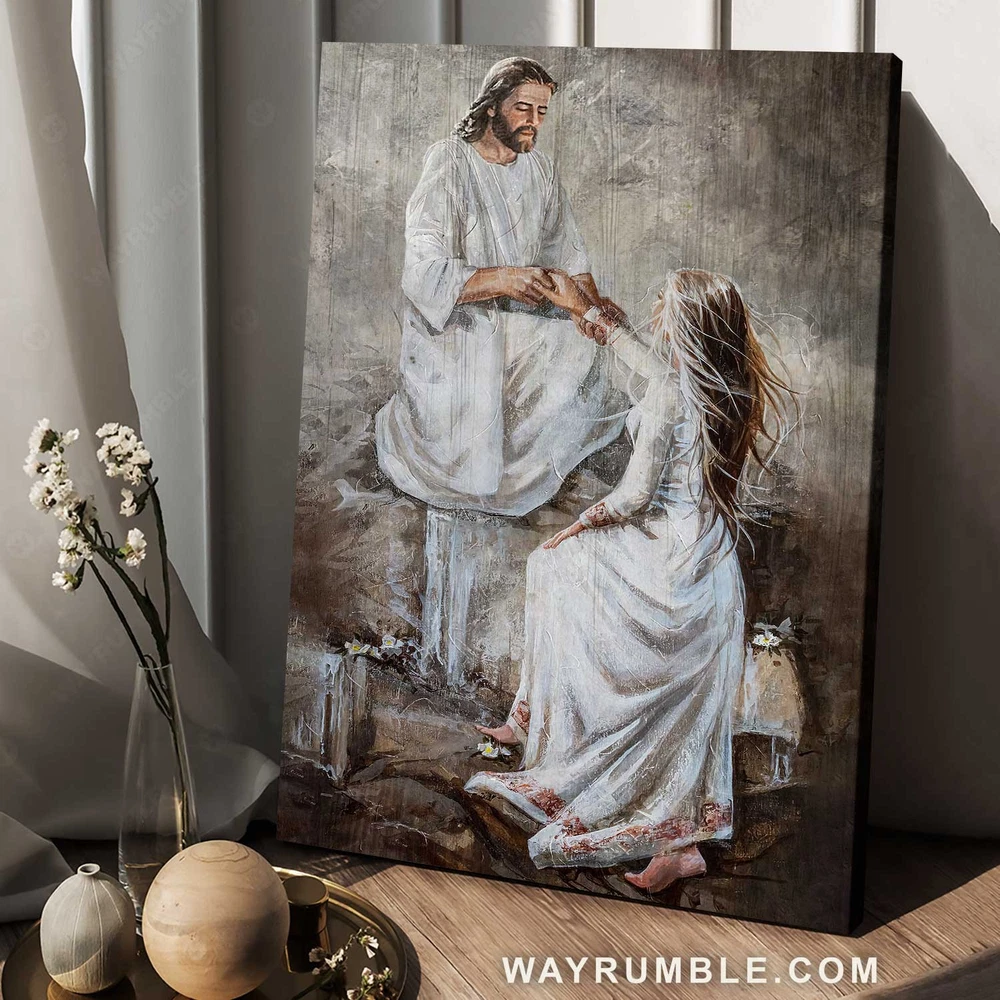 Kna Prints - Jesus With Girl, Walking With Jesus, Pray For Healing ...