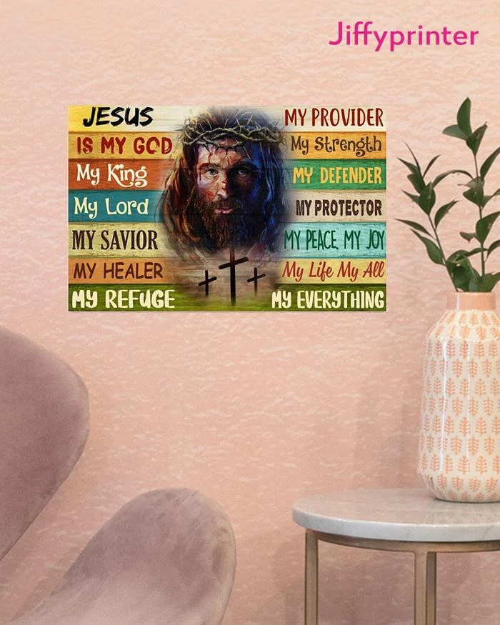 Kna Prints - Jesus Is My God My King My Lord My Savior With Injured ...