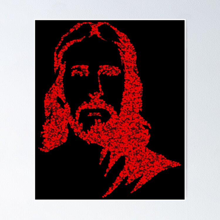 Kna Prints - Jesus Heart Portrait Poster Wall Art Print For Home Decor ...
