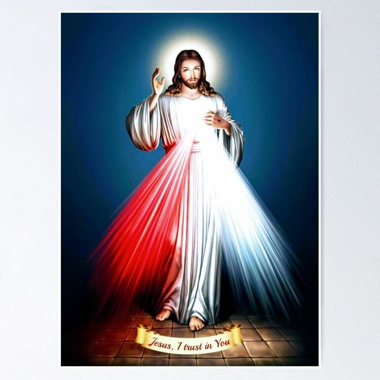 Kna Prints - Jesus I Trust In You, Saint Austina, Divine Mercy Poster ...