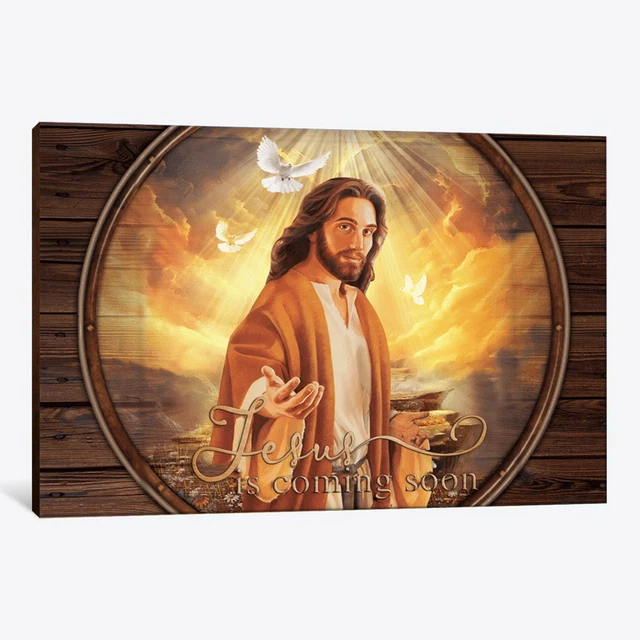 Kna Prints - Jesus Is Coming Soon Lightrom Heaven Large Christian ...