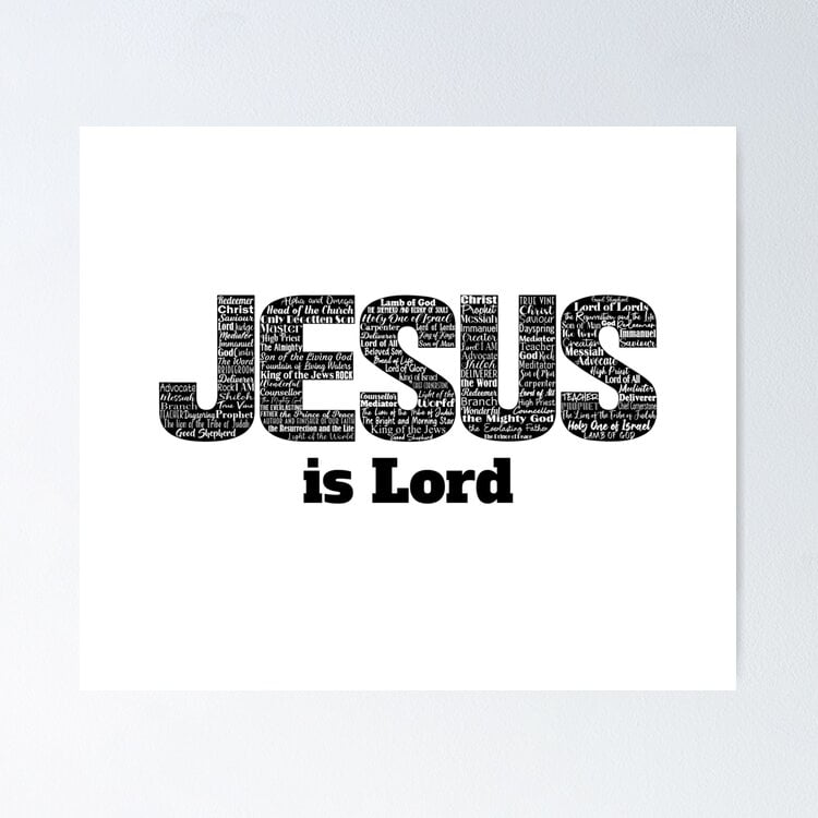 Kna Prints - Jesus Is Lord - Names O Jesus Poster Wall Art Print For ...