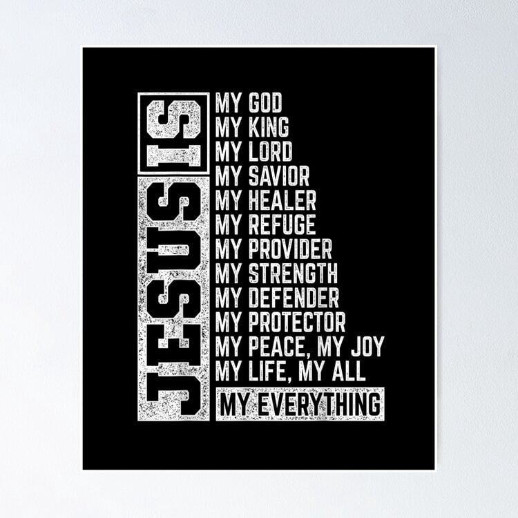 Kna Prints - Jesus Is My Everything Jesus Poster Wall Art Print For ...