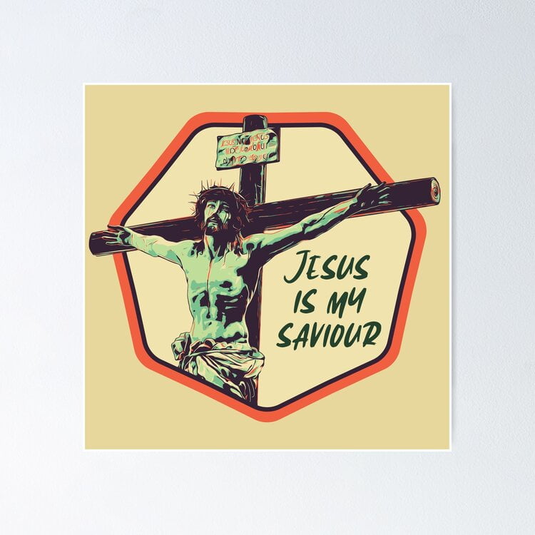 Kna Prints - Jesus Is My Saviour Poster Wall Art Print For Home Decor ...