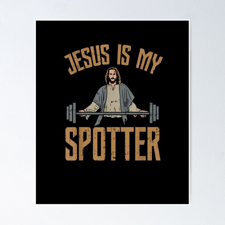 Kna Prints - Jesus Is My Spotter I Jesus Poster Wall Art Print For Home ...