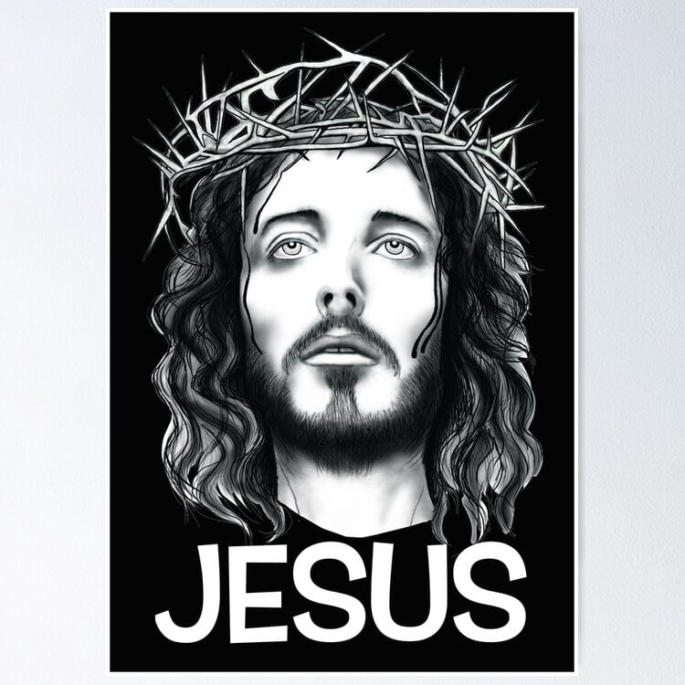 Kna Prints - Jesus Is Watching Christian Poster Wall Art Print For Home ...