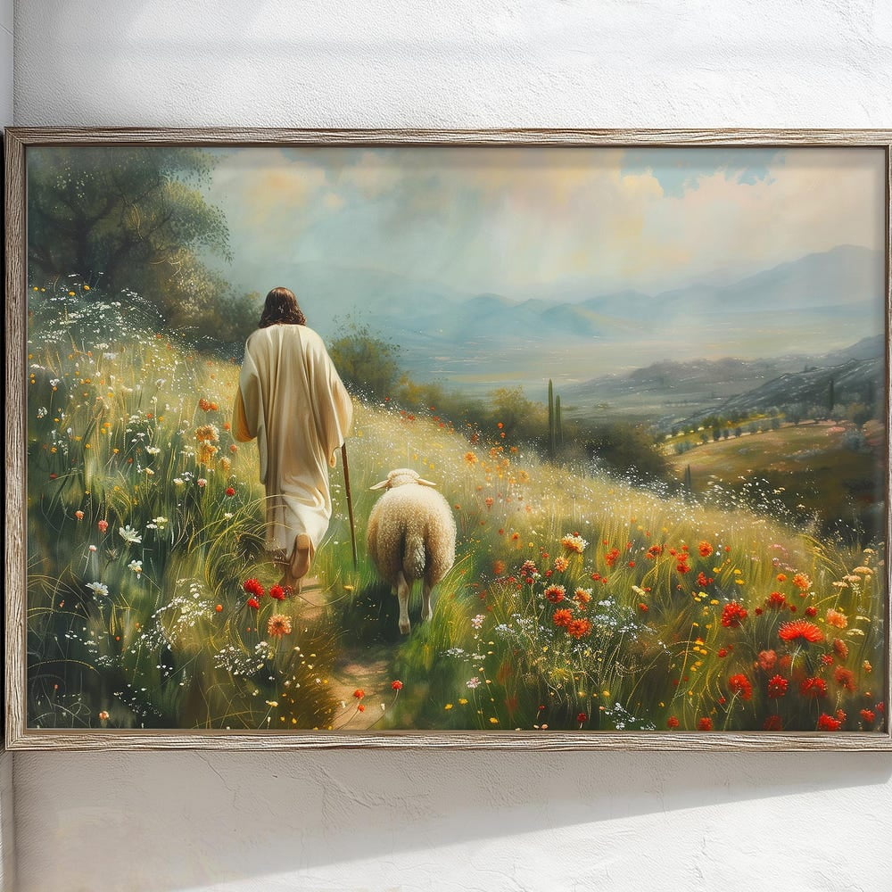 Kna Prints - Jesus Leaves The 99, Parable Lost Sheep, The Good Shepherd ...