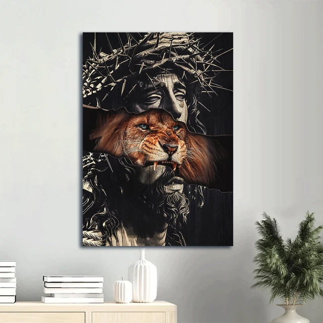 Kna Prints - Jesus, Lion, Faith, God - Portrait Poster, - Stunning ...