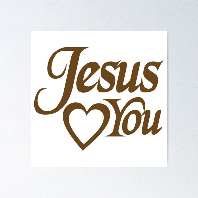 Kna Prints - Jesus Love You, I Love Jesus Poster Wall Art Print For ...