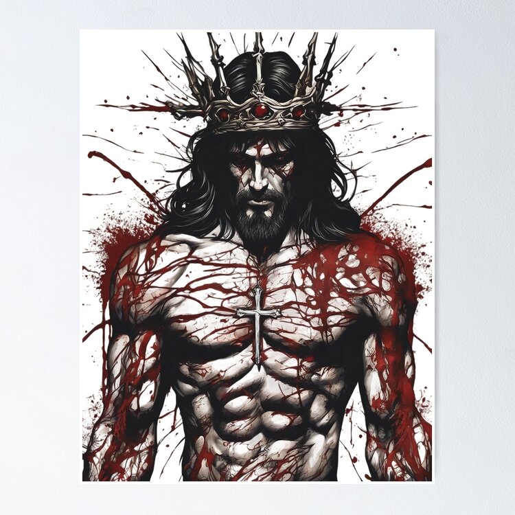 Kna Prints - Jesus Muscular Poster Wall Art Print For Home Decor ...