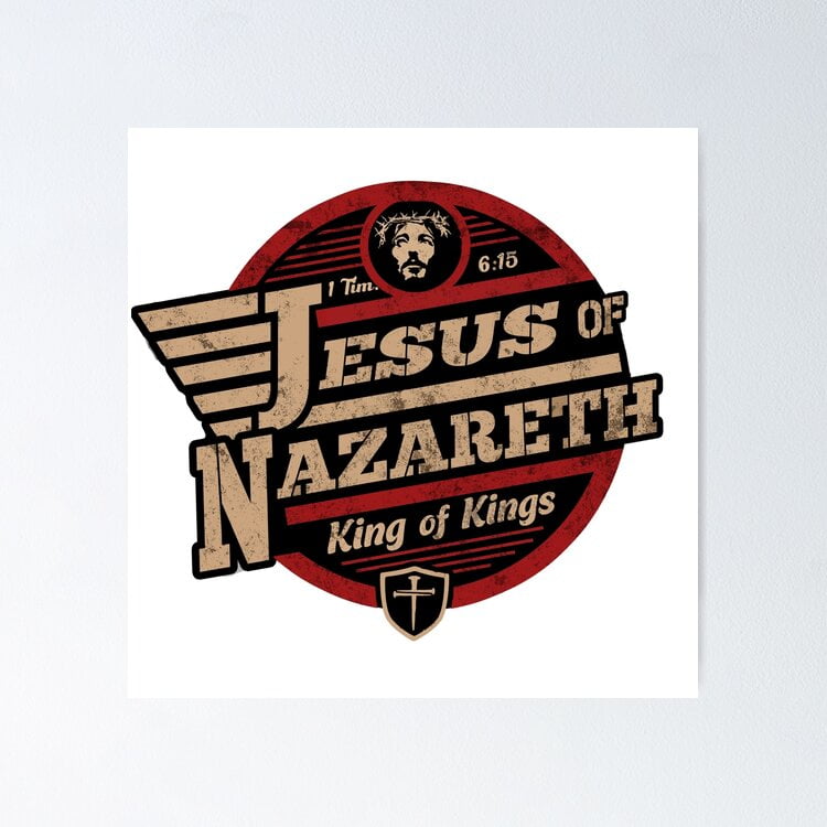 Kna Prints - Jesus O Nazareth King O Kings Christian Poster Wall Art ...