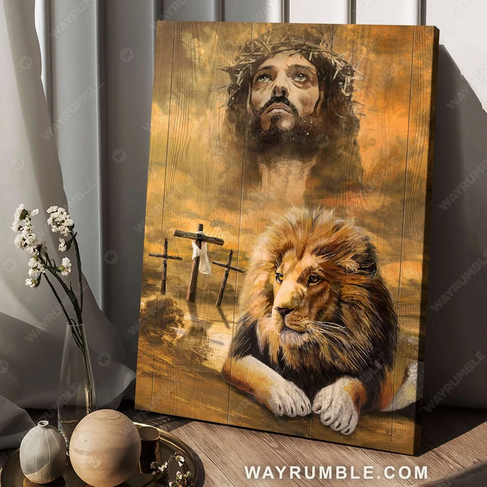 Kna Prints - Jesus Painting, Lion Of Judah, The Old Rugged Cross, A ...