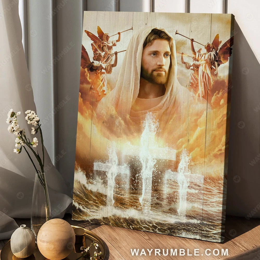 Kna Prints - Jesus Painting, Ocean Painting, Jesus And The Angels, He ...