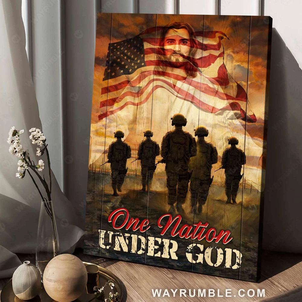 Kna Prints - Jesus Painting, Veterans, Us Flag, One Nation Under God ...