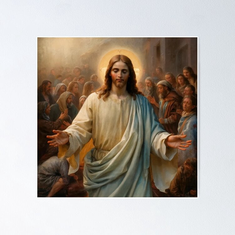 Kna Prints - Jesus Restoration. Oldest Jesus Painting Poster Wall Art ...