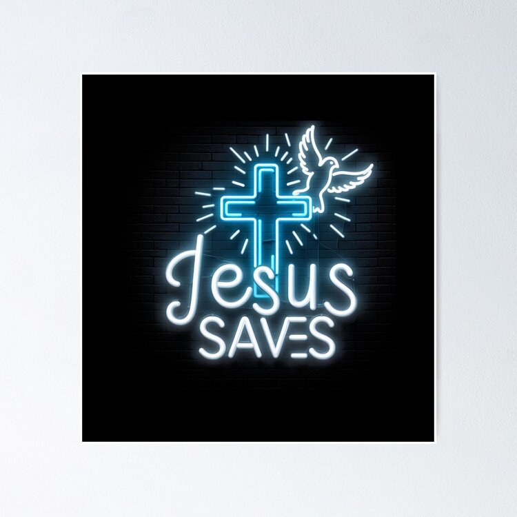 Kna Prints - Jesus Saved You Poster Wall Art Print For Home Decor ...