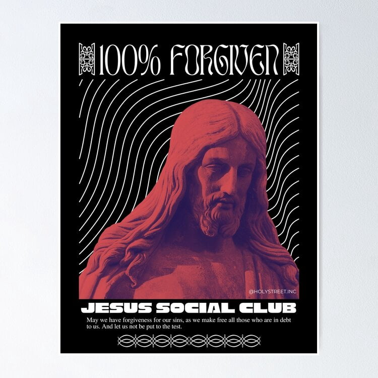 Kna Prints - Jesus Social Club Poster Wall Art Print For Home Decor ...