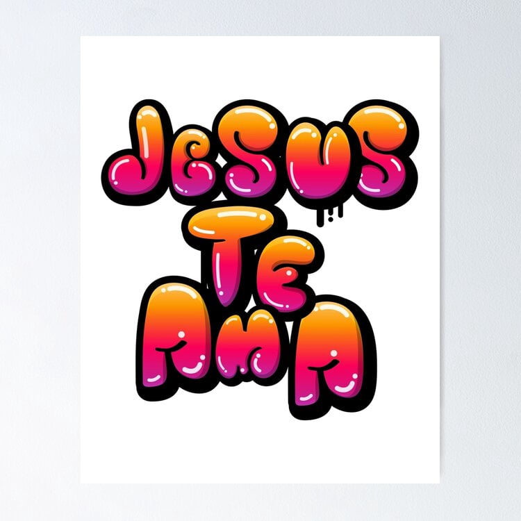 Kna Prints - Jesus Te Ama Poster Wall Art Print For Home Decor, Living ...