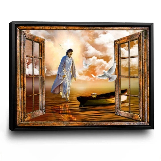 Kna Prints - Jesus - Through The Windows Jesus Landscape Poster, Print ...