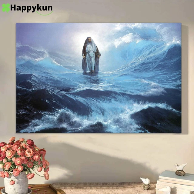 Kna Prints - Jesus Walking Water Pictures -Aith Art Christian L Art D ...