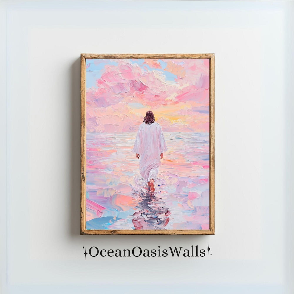 Kna Prints - Jesus Walking On Water Poster Religious Painting, Savior ...