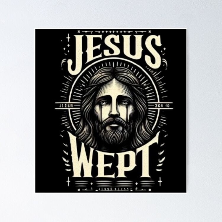 Kna Prints - Jesus Wept Bible Verse Poster Wall Art Print For Home ...