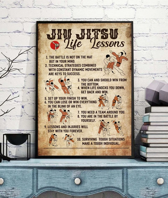 Kna Prints - Jiu Jitsu Life Lesson Poster Inspirational Techniques ...