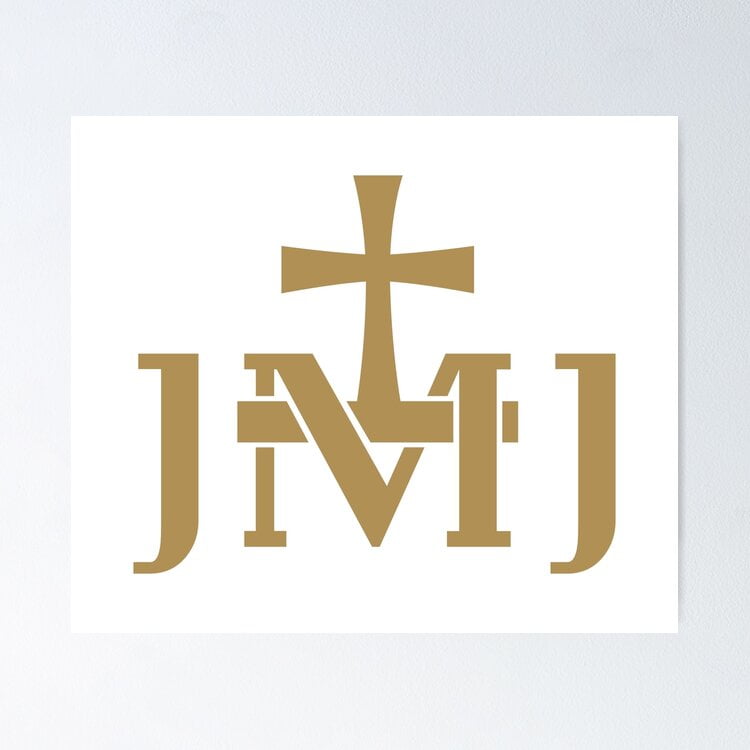 Kna Prints - Jmj Jesus Mary Joseph Insignia Poster Wall Art Print For ...