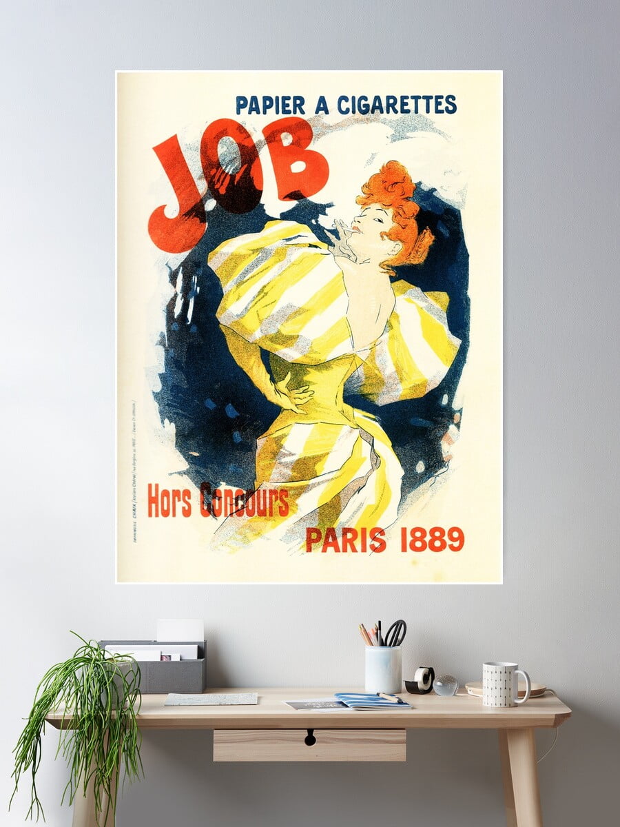 Kna Prints - Job Papier Cigarettes Paris 1889 Art Nouveau Advertisement ...