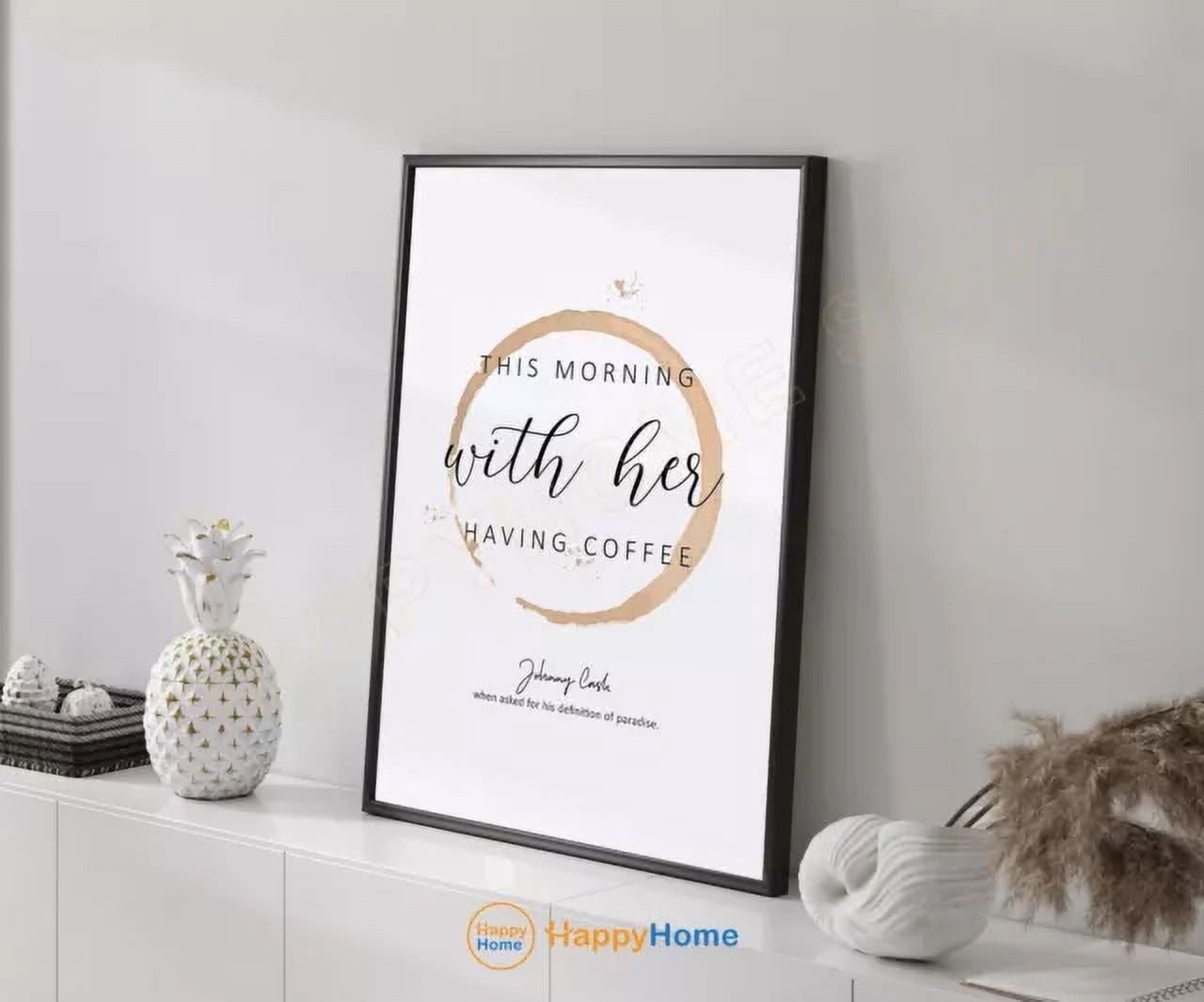 Kna Prints - Johnny Cash This Morning With Her Having Coffee Wall Art ...