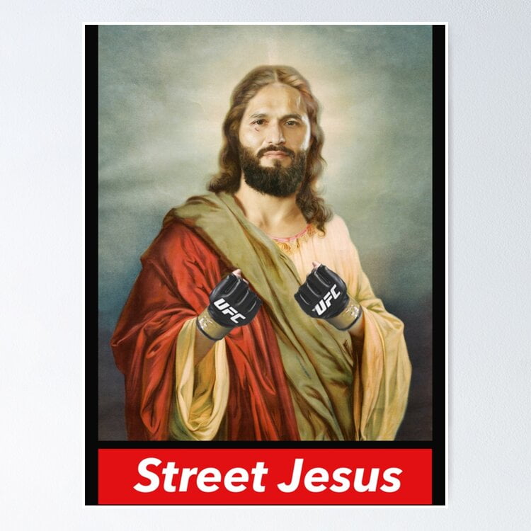 Kna Prints - Jorge Masvidal Street Jesus Slogan Classic Poster Wall Art ...
