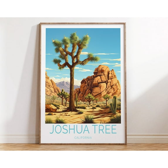 Kna Prints - Joshua Tree National Park California Travel Poster, Joshua ...