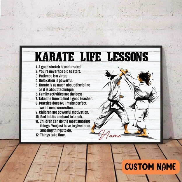 Kna Prints - Karate Life Lessons Poster, Inspirational Giftor Karate ...